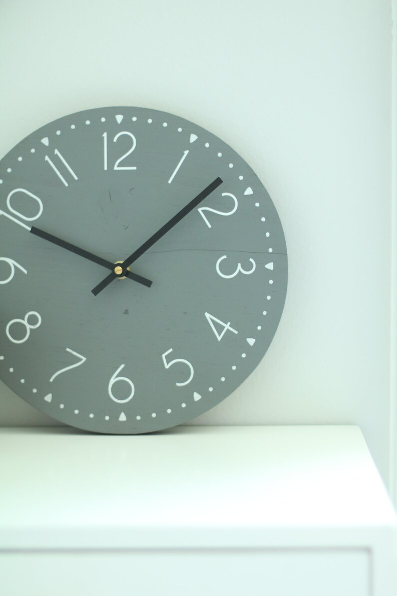 Mini Caviar Dreams in grey Small deep grey clock Decor for | Etsy