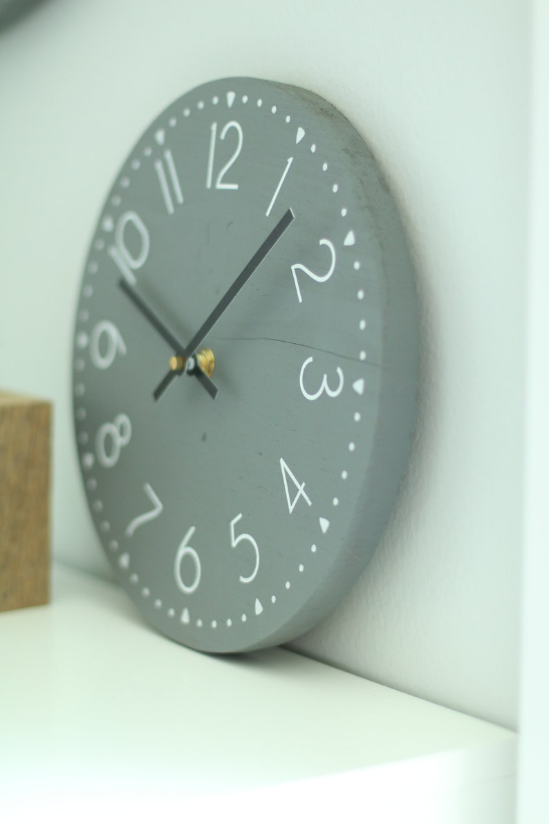 Mini Caviar Dreams in grey Small deep grey clock Decor for | Etsy