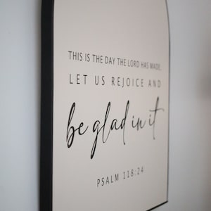 Arched Wall Sign - Psalm 118:24 - Scripture Wall Art - Living Room Wall ...