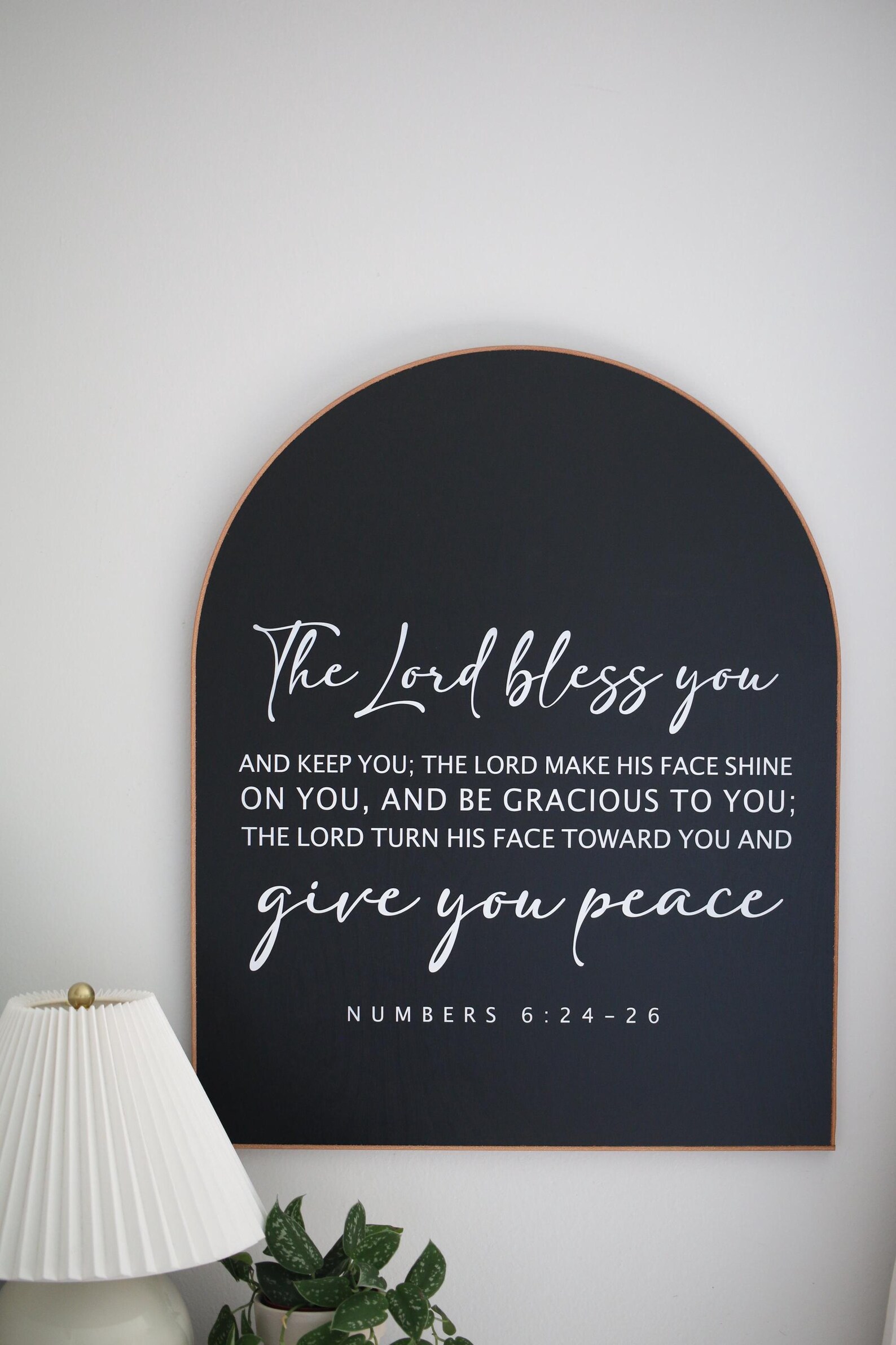 Arched Wall Sign - Numbers 6:24-26 - Scripture Wall Art - Living Room ...