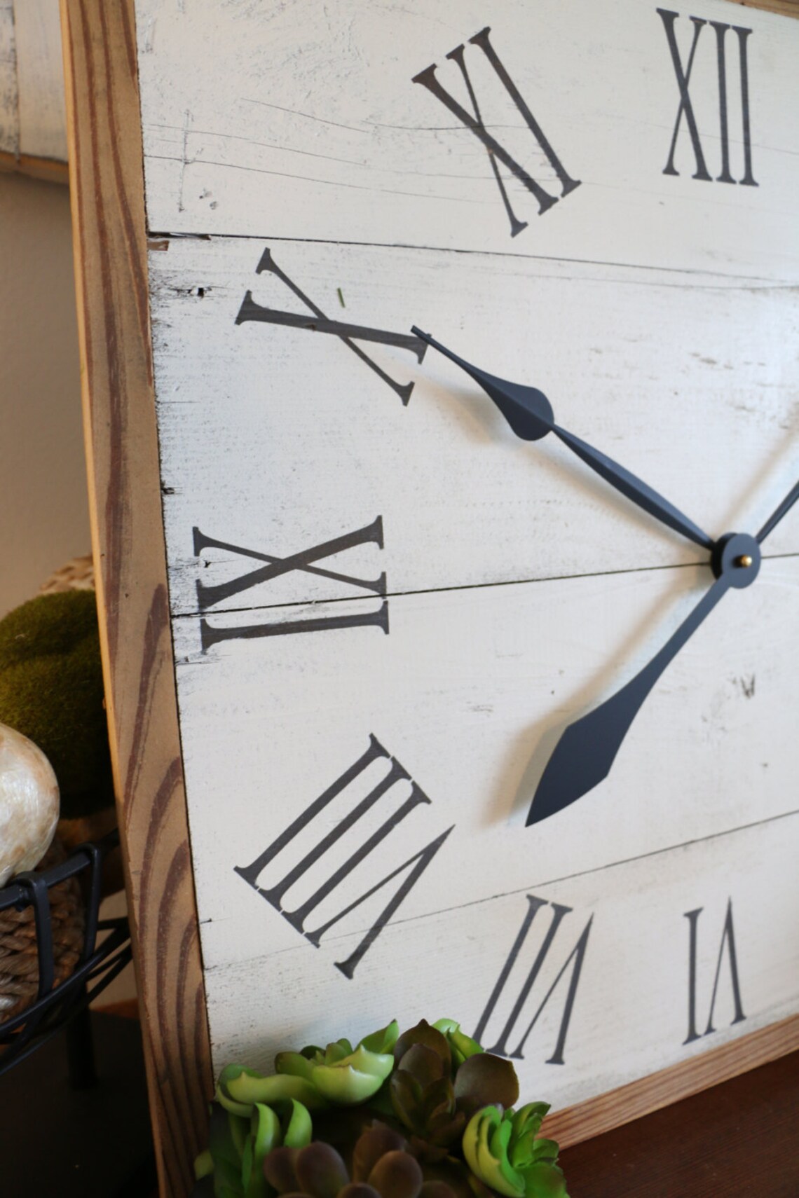 Square Clock. Kitchen Clock. Upcycled Recycled Repurposed. - Etsy