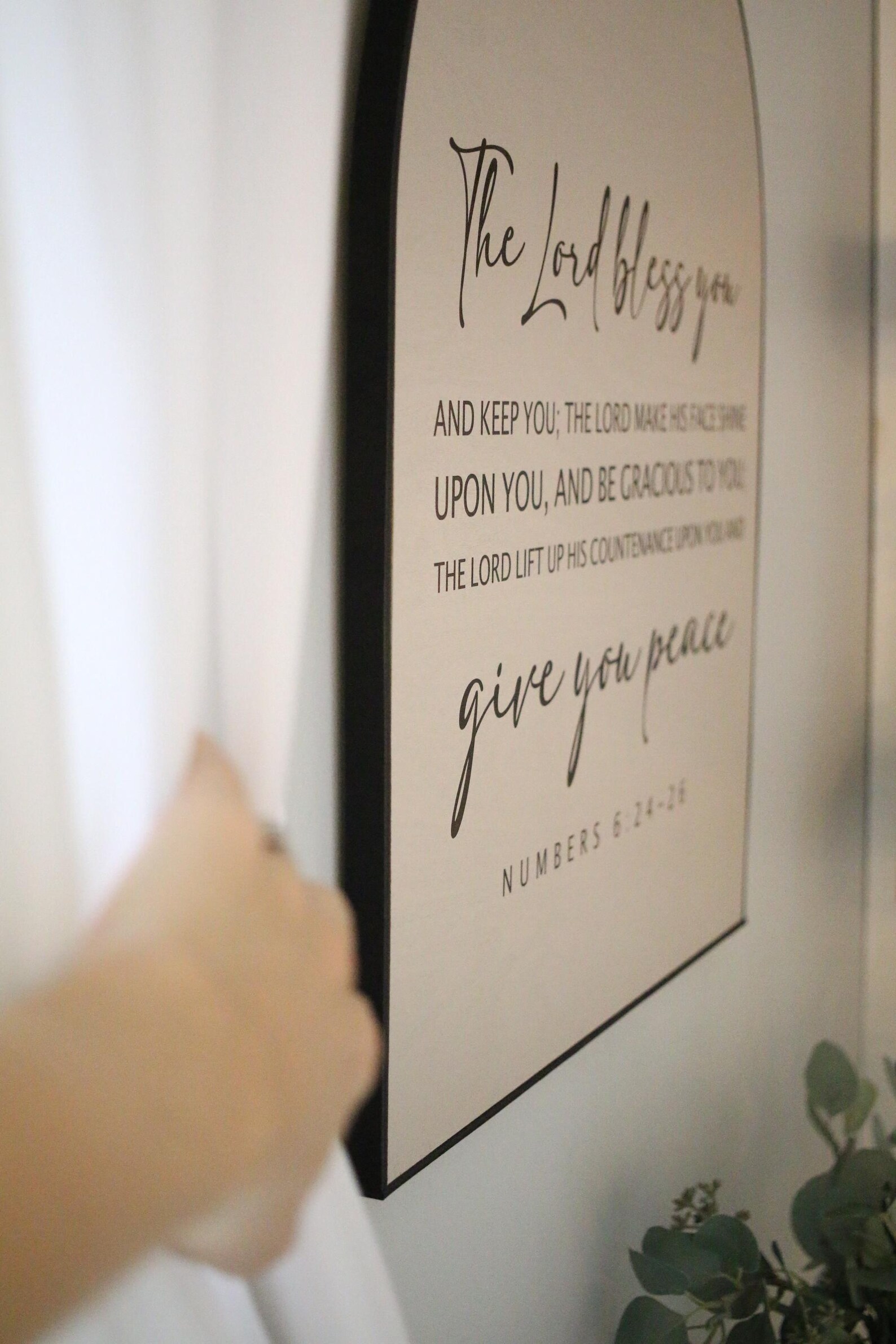 Arched Wall Sign - Numbers 6:24-26 - Scripture Wall Art - Living Room ...