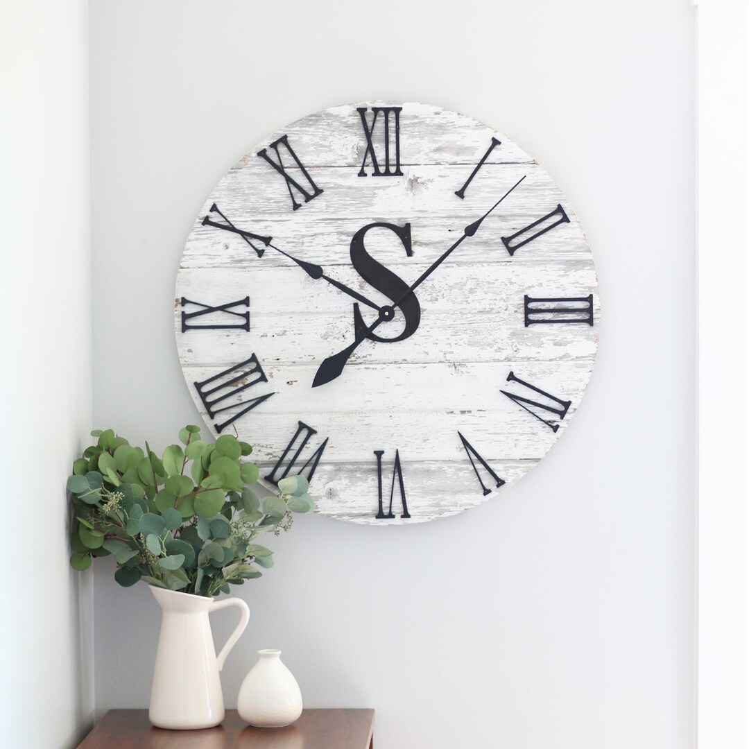 Chippy White - Chippy White Barn Siding - Personalized Clock - Custom ...