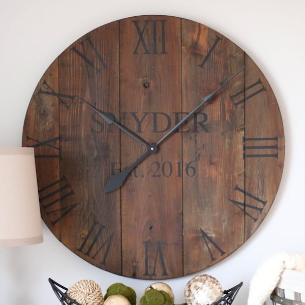 Walnut Clock - Etsy