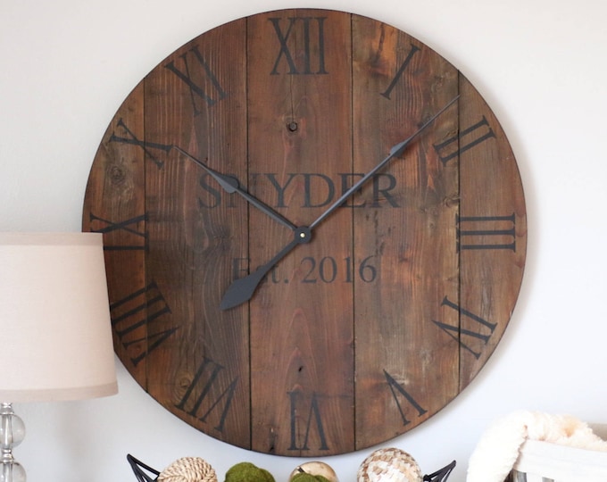 Large Wall Clock Farmhouse Wall Decor Oversized Clock - Etsy
