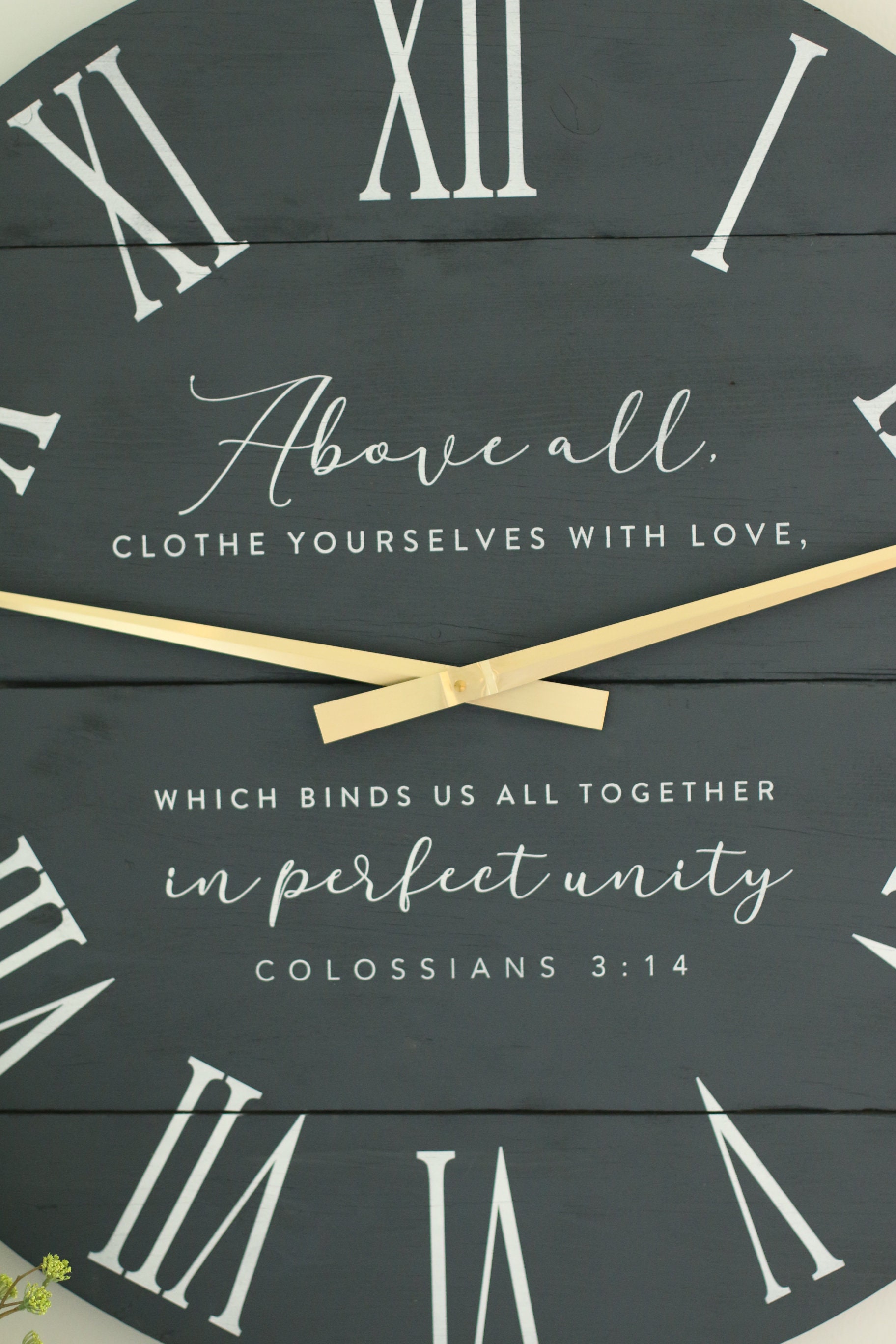 Large Wall Clock Bible Verse Decor Scripture Wall Art - Etsy