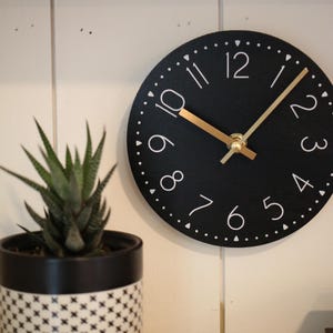 Mini Wall Clock - Small Black Clock - Decor for Tiny Home - Neutral ...