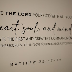 Arched Sign - Matthew 22 - Scripture Wall Art - Grace and Mercy ...