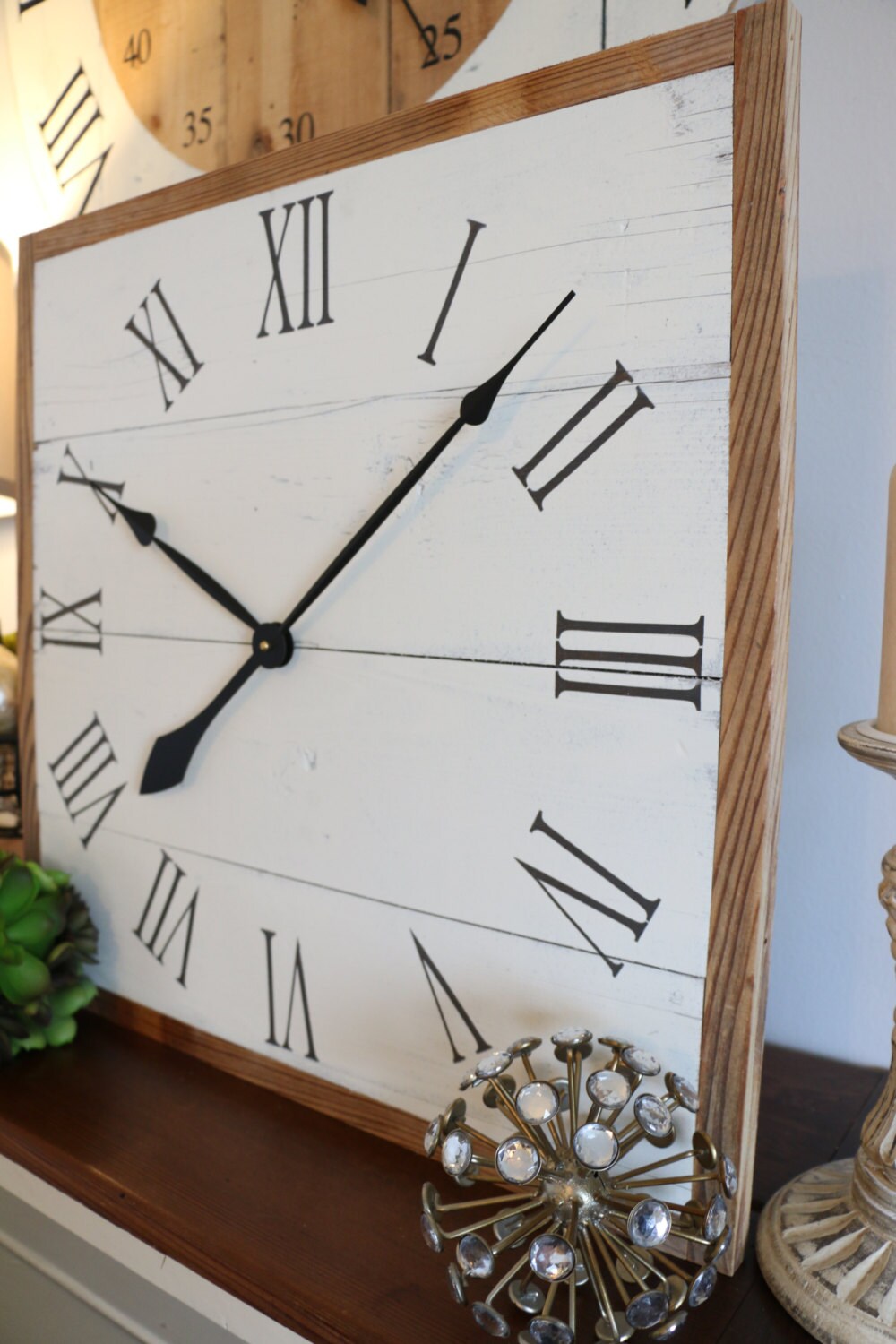 Square Clock. Kitchen Clock. Upcycled Recycled Repurposed. - Etsy