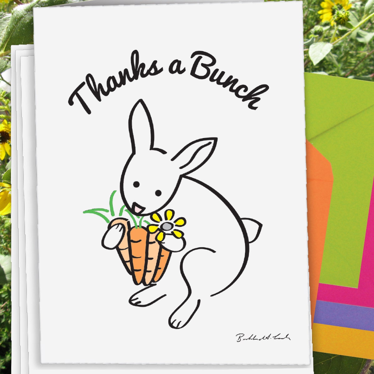 Thanks a Bunch 8 Card Pack FREE SHIPPING Bulk Savings | Etsy