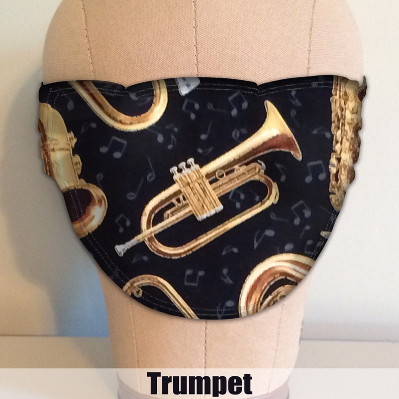 Brass Instrument Face Masks With Unique Filter Pockets Music | Etsy