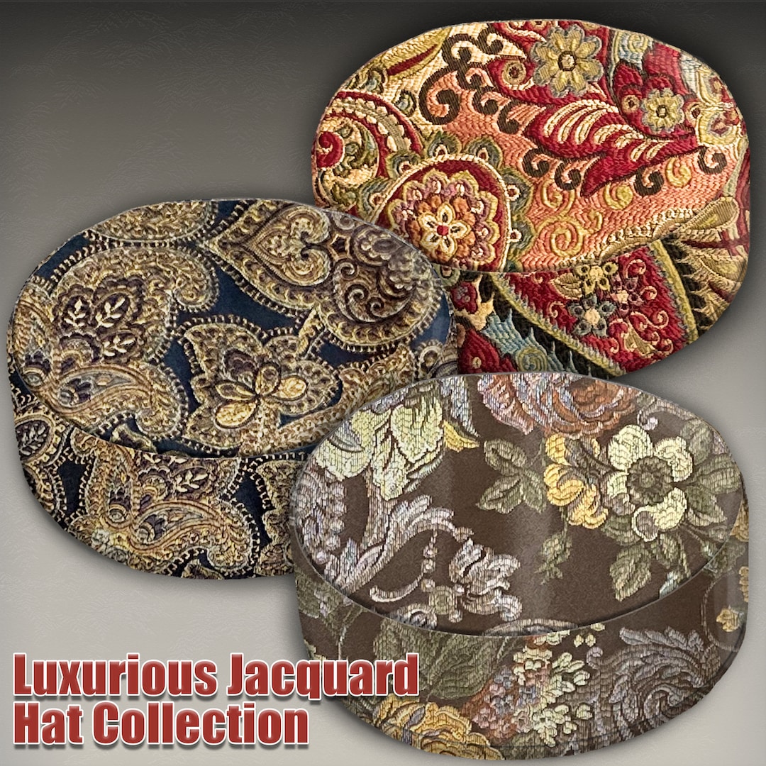Luxurious Jacquard Kippahs, Bucharian, Buchari Kippah,yalmukah, Kufi ...