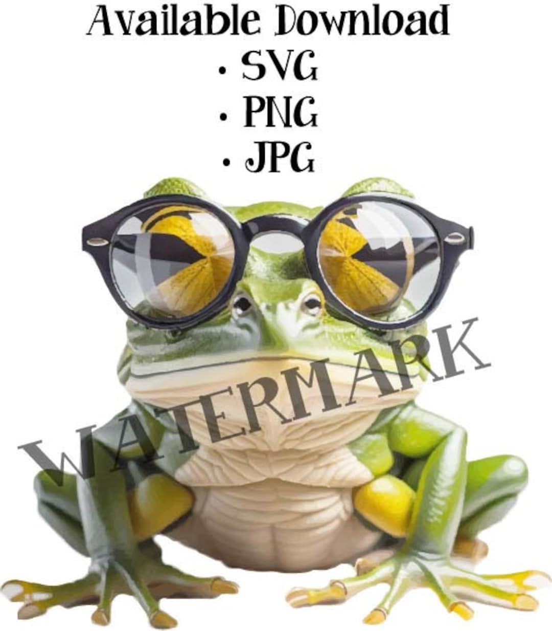 Frog With Sunglasses, SVG, PNG, JPG, Frog, Amphibian, Clipart, Digital ...
