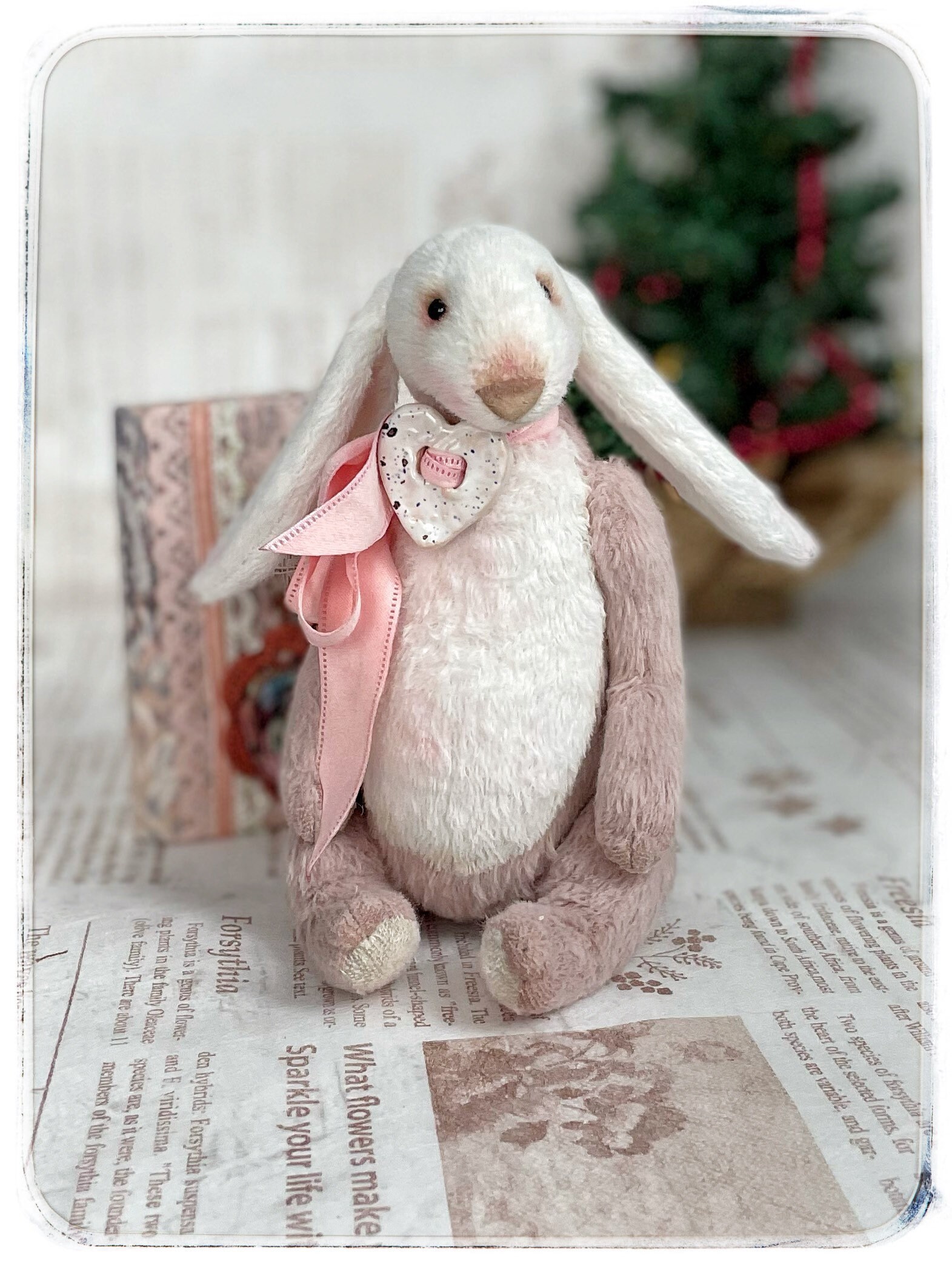 Teddy Rabbit Vera plush bunny stuffed animal OOAK artist | Etsy