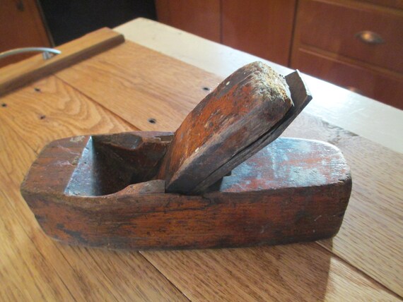 Vintage Antique Wood Wooden Block Plane Planer. Woodworking Tool. Rustic Decor. Cabin Decor. Coffin Plane Primitive. Primitive Tool Etsy