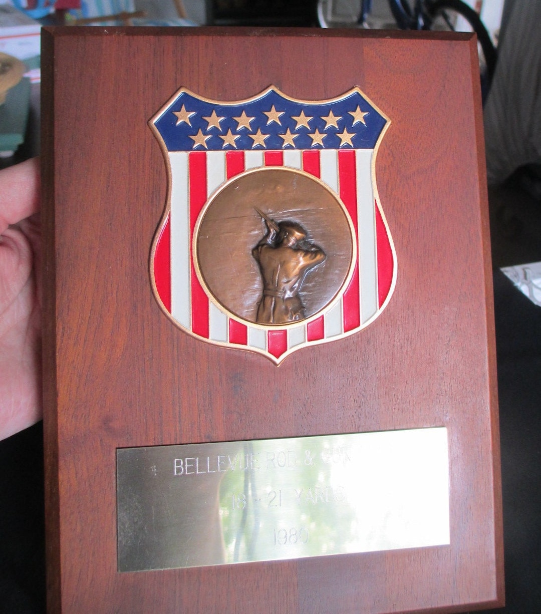 Vintage Gun Club Award Plaque. Gun Club Souvenir. Bellevue Rod - Etsy