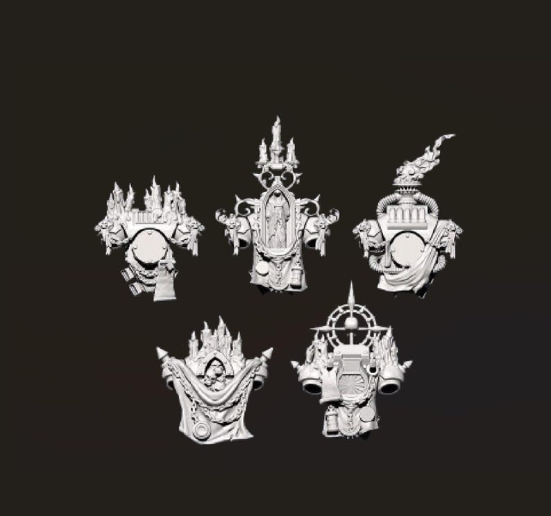 Black Templar Marshall Pack, Backpack Stl, Castellan Set, Chapter House ...