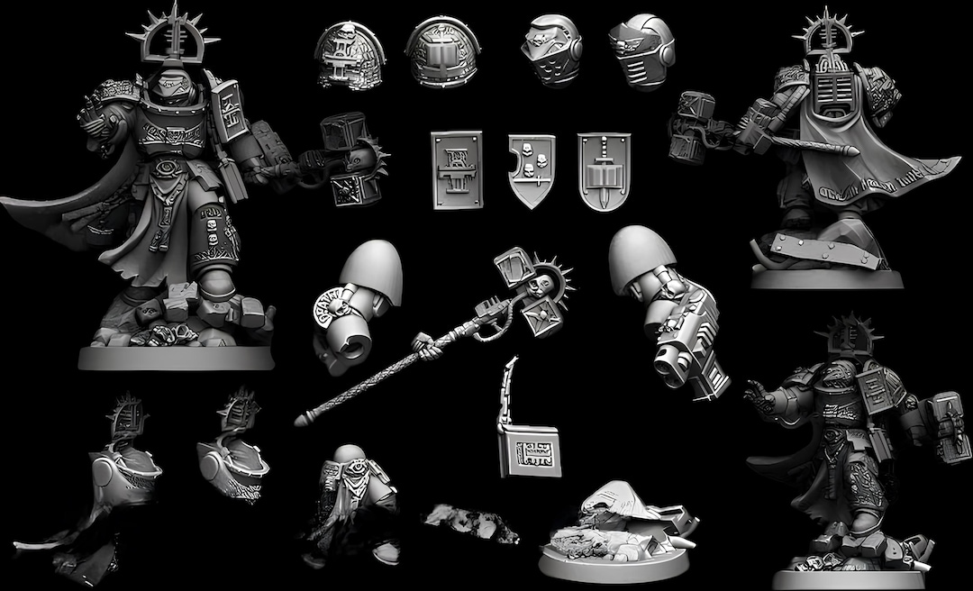 Gray Knights Stl, Stl Pack, Gray Knights Techmarine Pack, Gray Knights ...