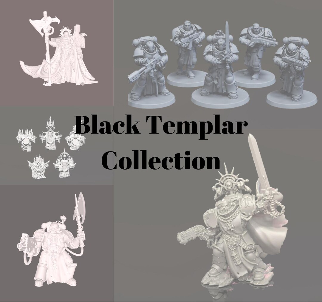 Black Templar Marshall Pack, Backpack Stl, Castellan Set, Chapter House ...