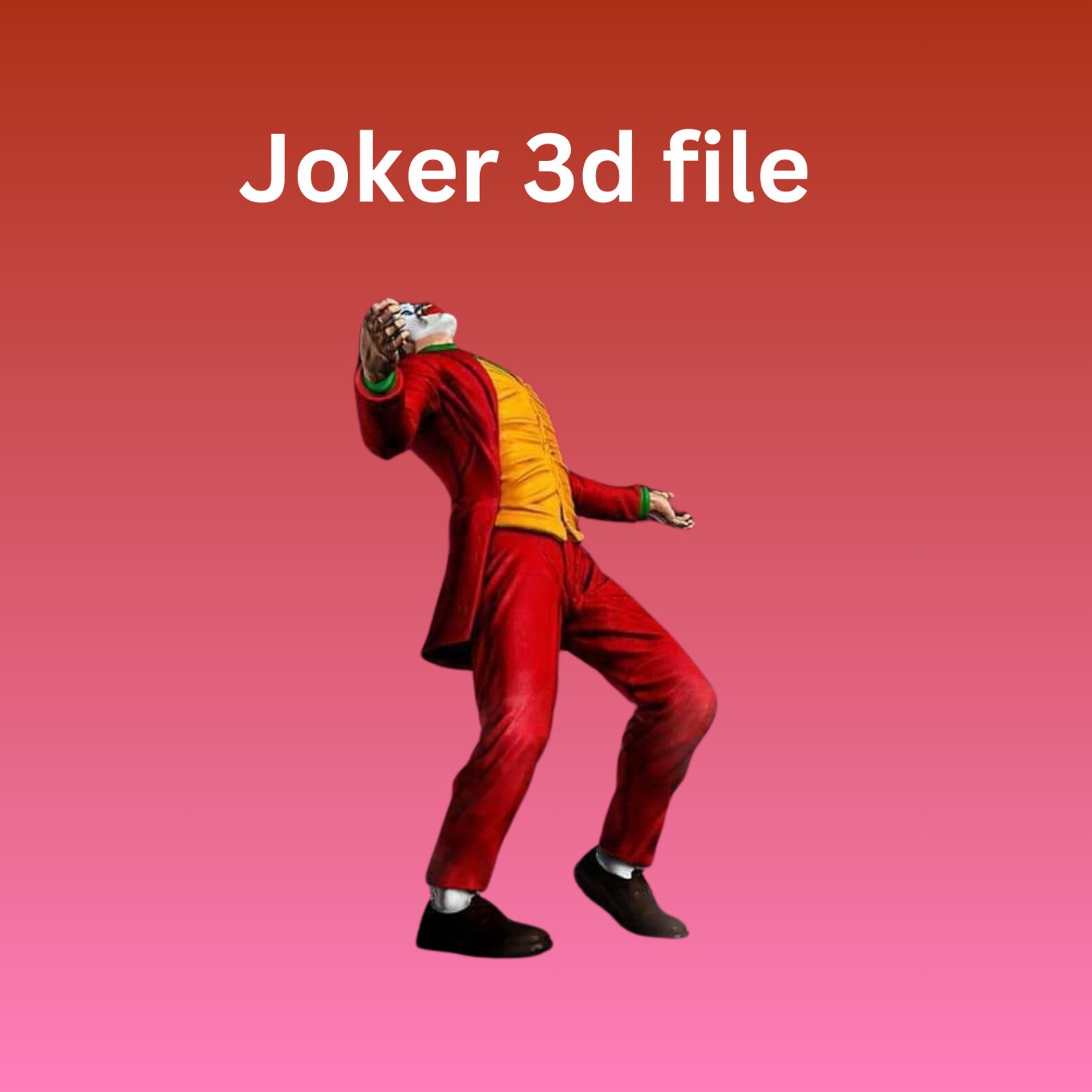 Joker Statue 3d Print File, Joker STL File for 3D Printers, Statue Stl ...