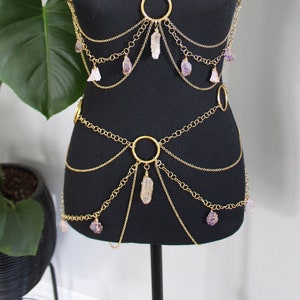 Crystal Body Chain Belt 18k Gold Plated Brass - Etsy