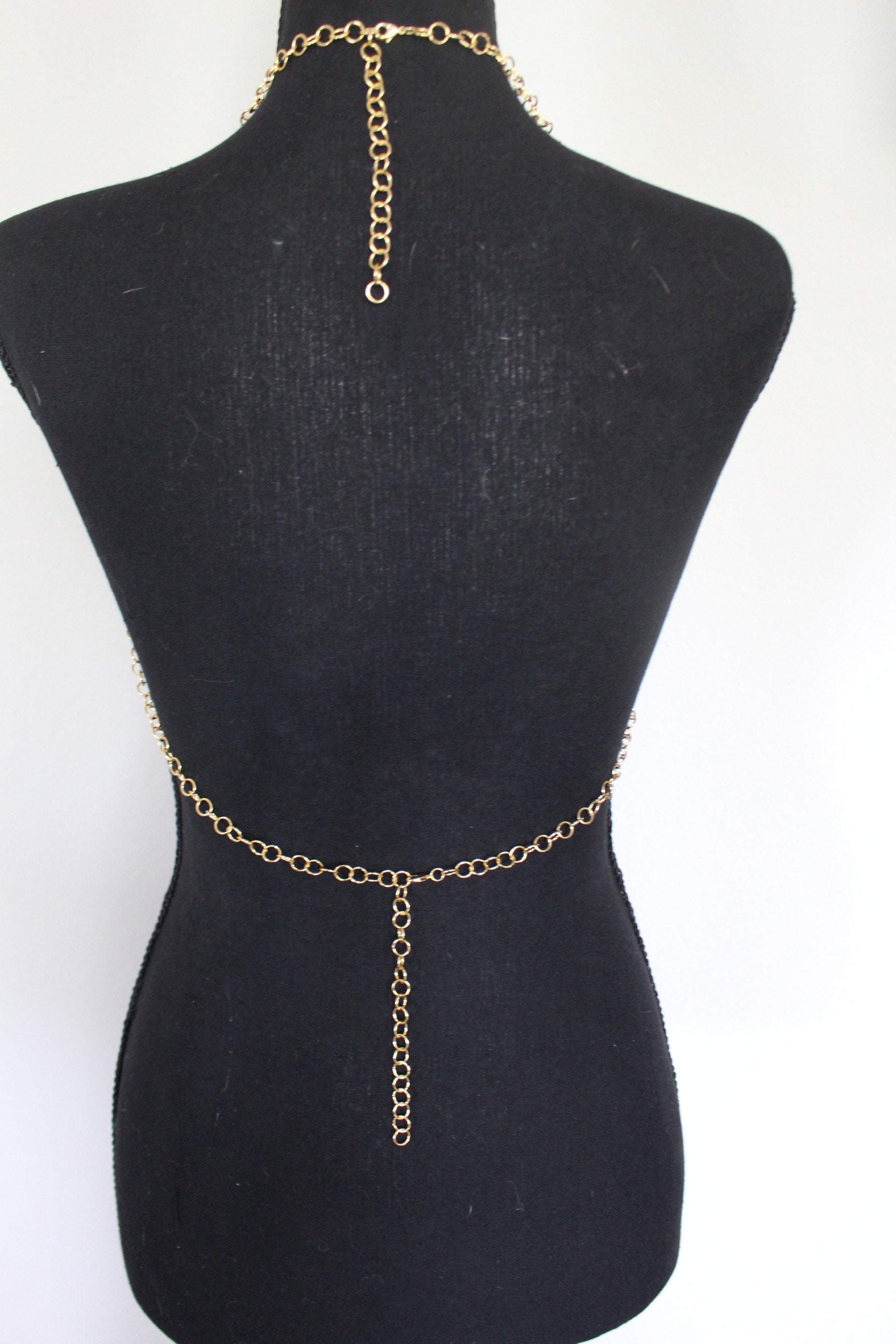 Crystal Body Chain 18k Gold Plated Brass Top Piece - Etsy