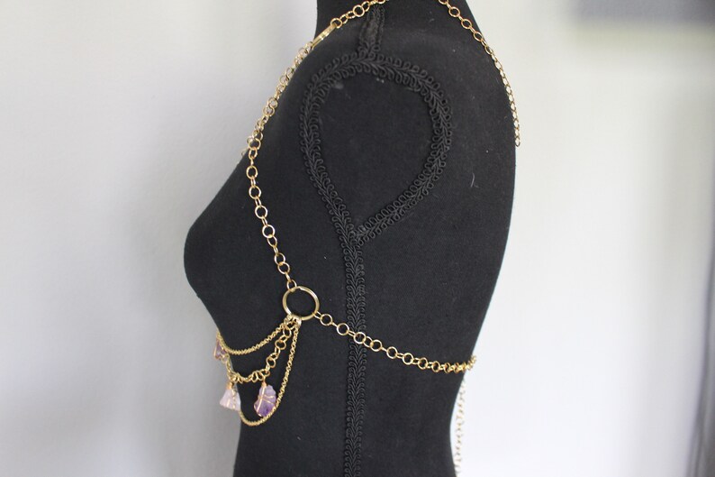 Crystal Body Chain 18k Gold Plated Brass - Etsy