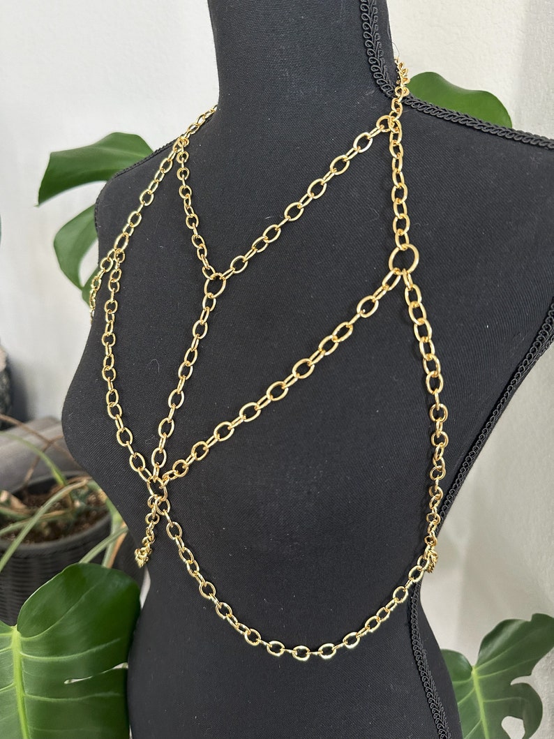 Simple Thick Body Chain 18k Gold Plated Brass - Etsy
