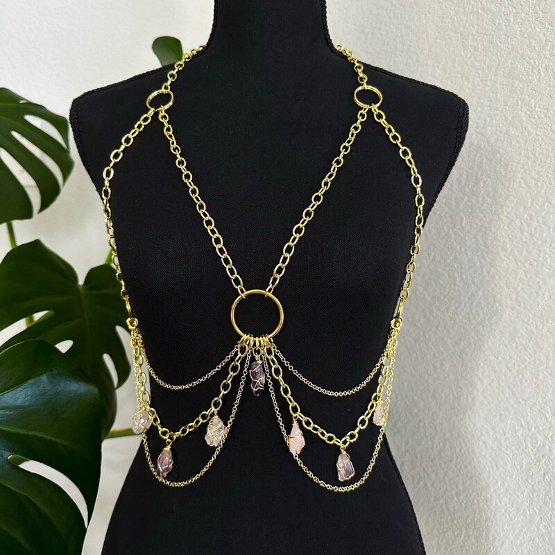 Crystal Body Chain Top - Etsy