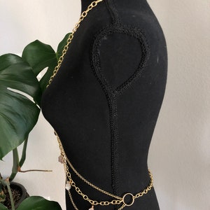 Crystal Body Chain 18k Gold Plated Brass - Etsy