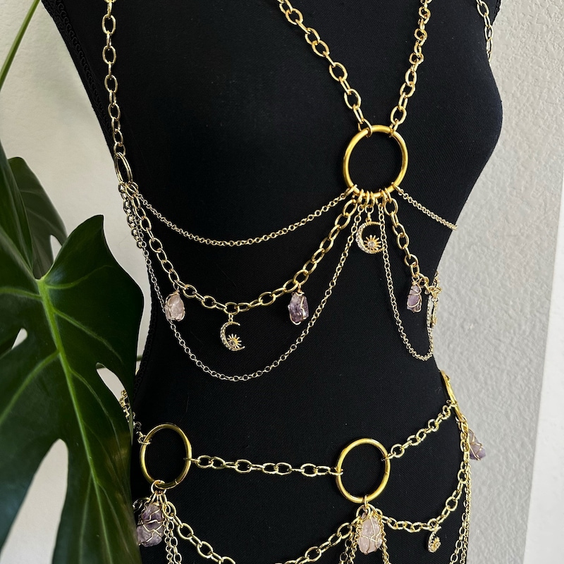Gold Body Chain - Etsy
