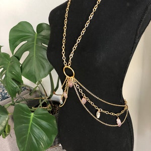 Crystal Body Chain 18k Gold Plated Brass - Etsy