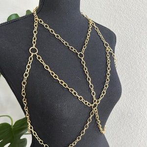 Simple Thick Body Chain 18k Gold Plated Brass - Etsy