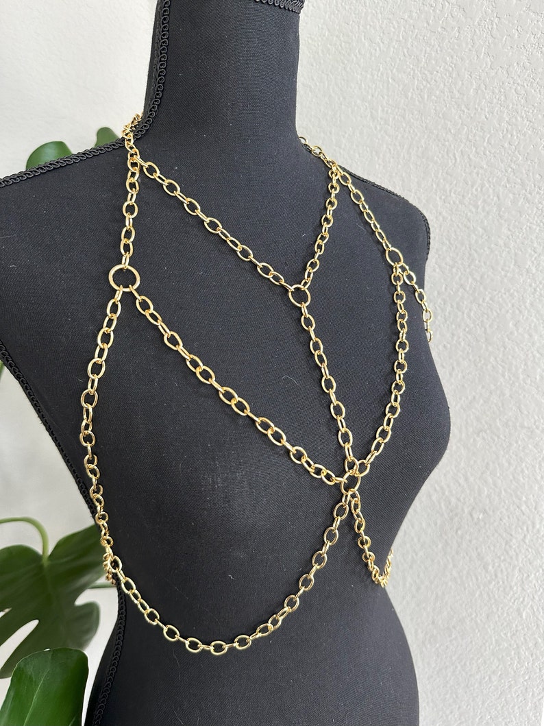 Simple Thick Body Chain 18k Gold Plated Brass - Etsy