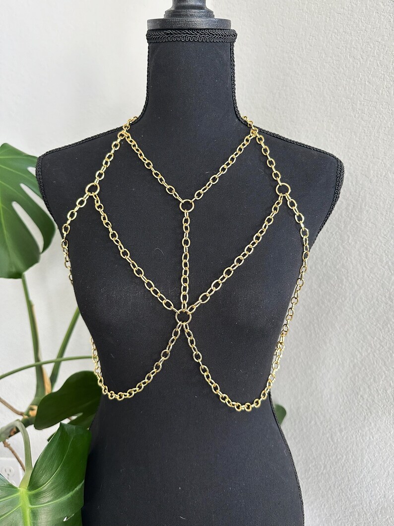 Simple Thick Body Chain 18k Gold Plated Brass - Etsy