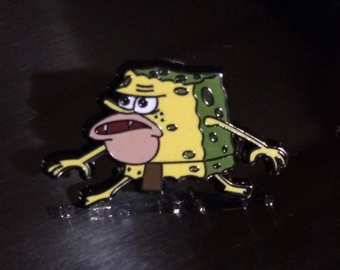 Cavebob Hat Pin - Primitive Spongebob Meme - Etsy