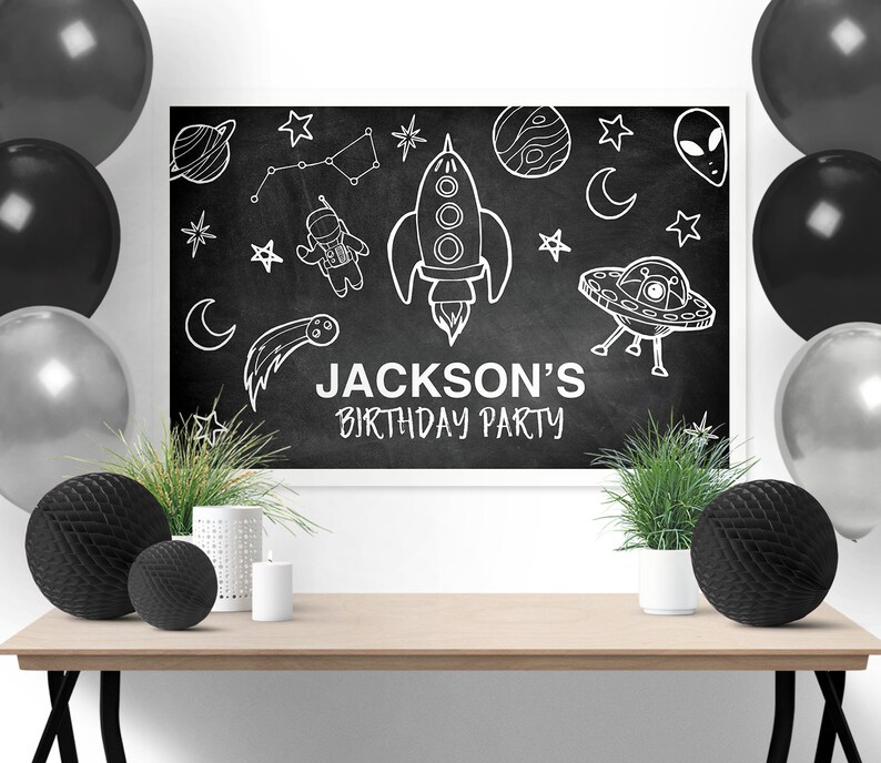 Black and White Space Sign Space Welcome Sign Outer Space - Etsy