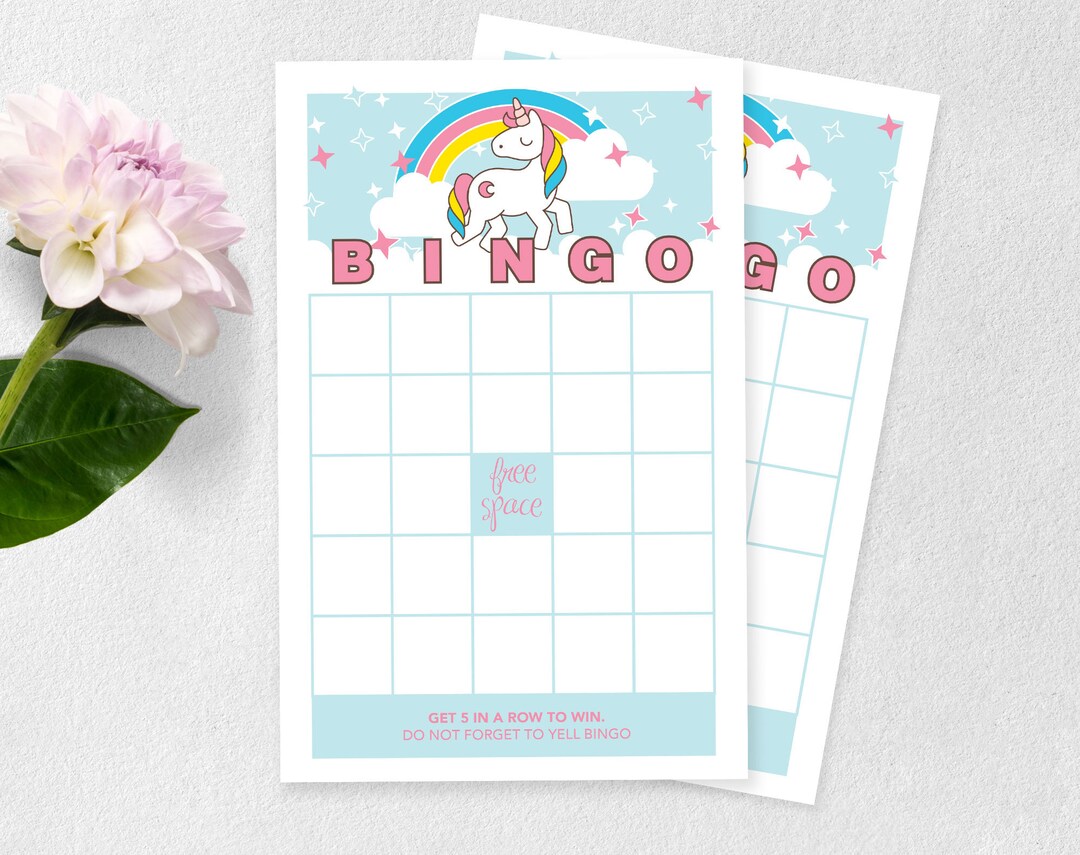 Unicorn Gift Bingo, Printable Game, Unicorn Games , Unicorn Party, Pony ...