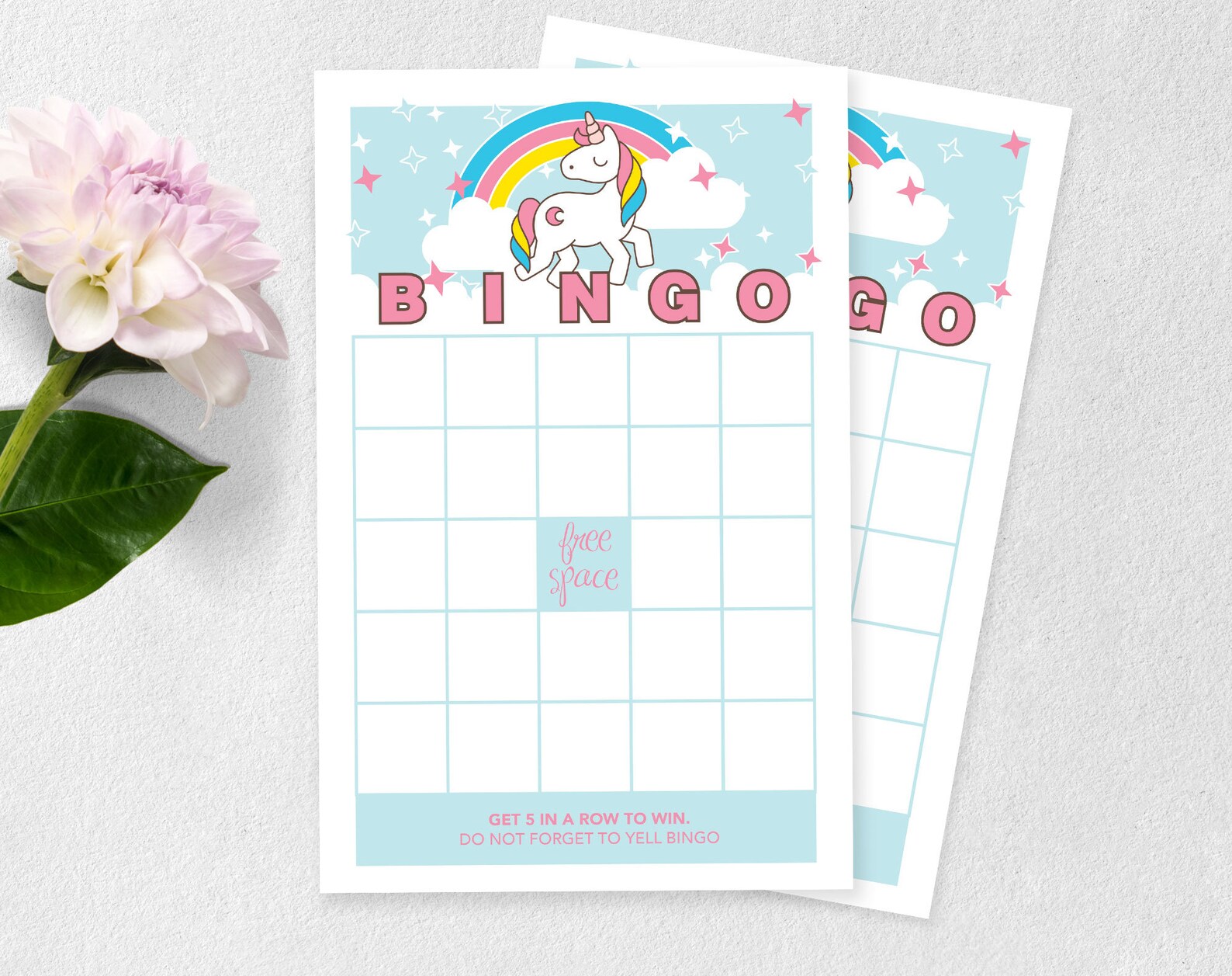 Unicorn Gift Bingo Printable Game Unicorn Games Unicorn | Etsy