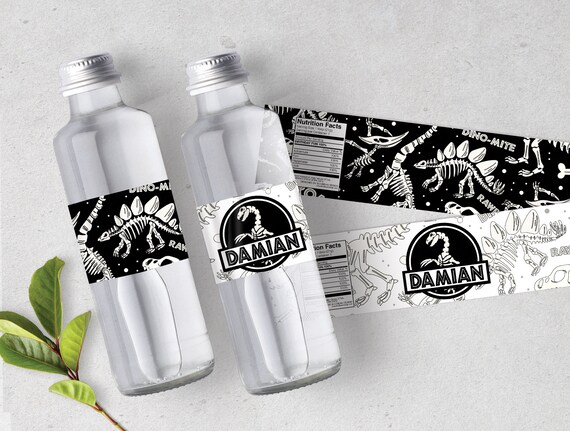 Dinosaur Bones Water Bottle Labels Dinosaur Skeleton Labels - Etsy