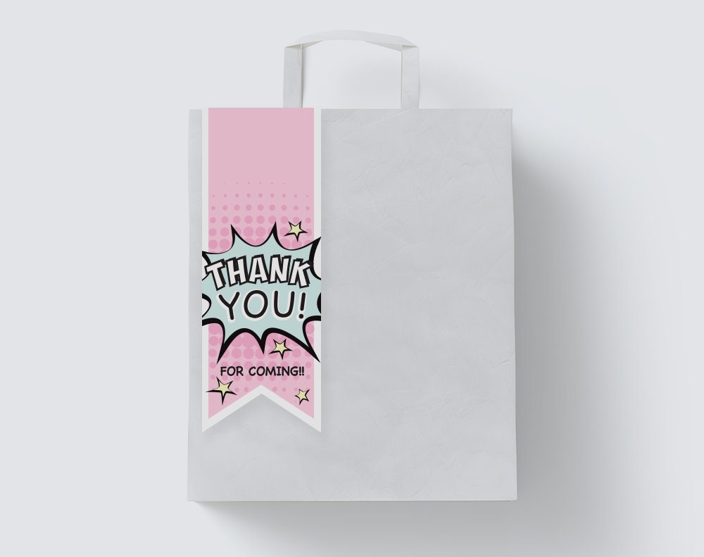 Girls Super Hero Cake Topper Super Hero Cake Topper Labels - Etsy