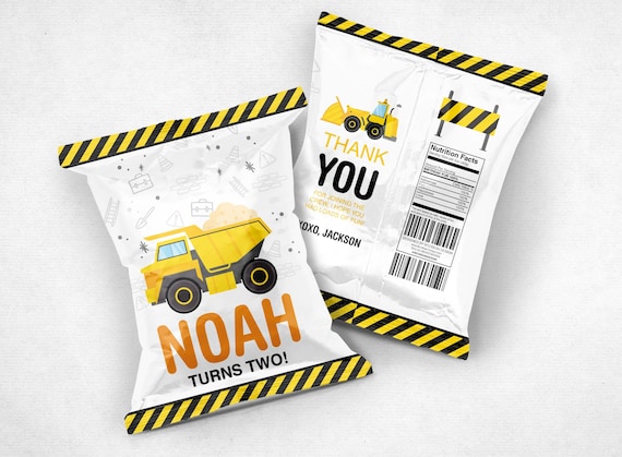 Construction Chip Bag Dump Truck Chip Bag Construction Chip - Etsy