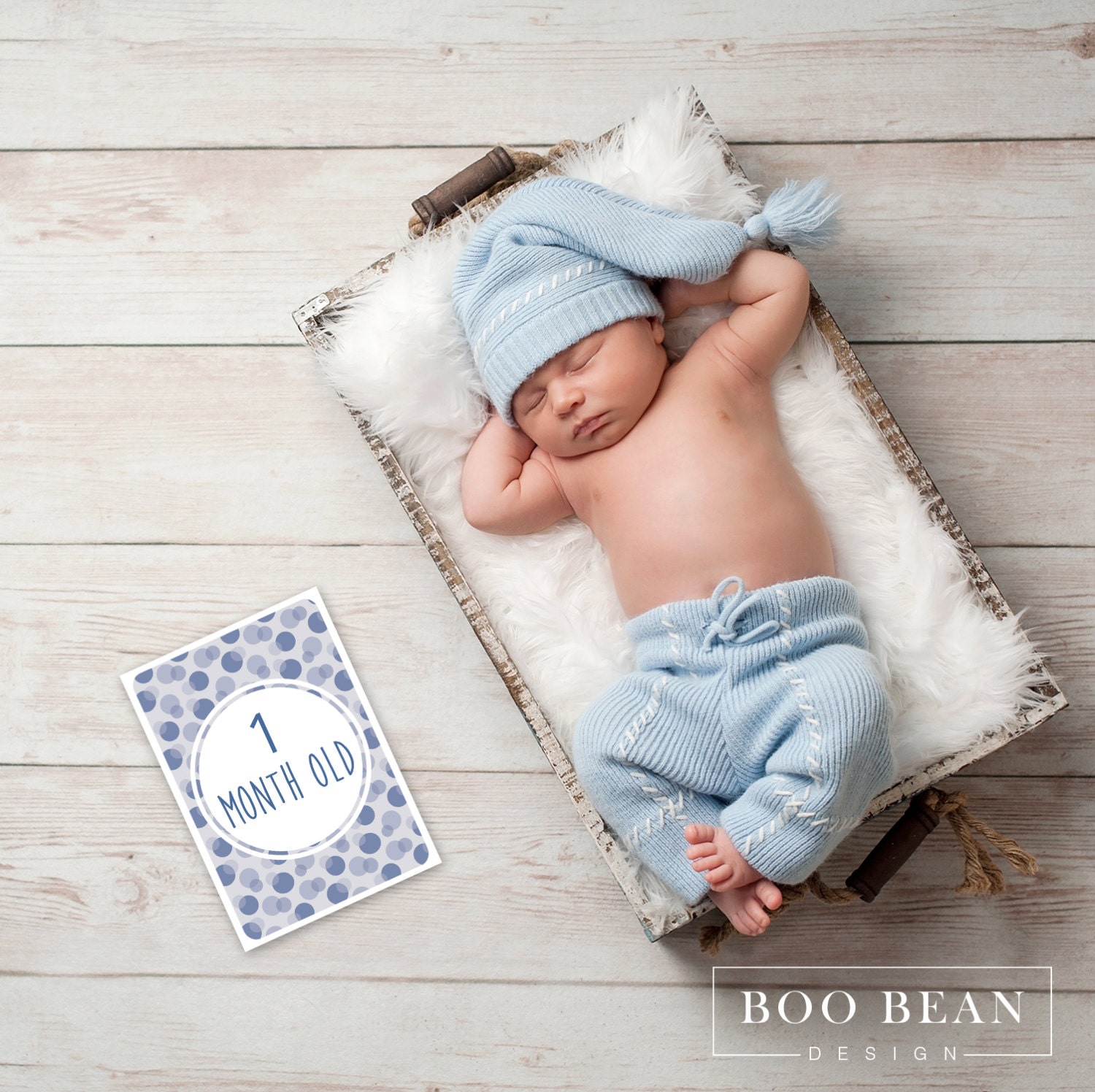 Blue Boys Baby Milestone Card Blue Instant Download - Etsy