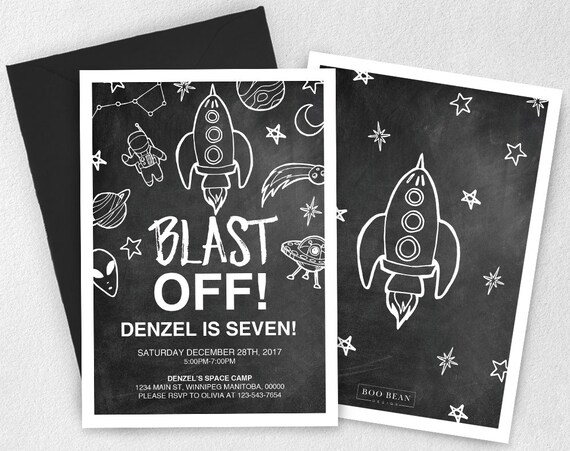 Nasa Birthday Invitations