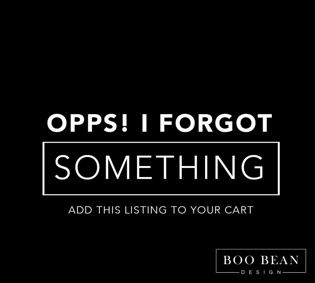 Oops I Forgot Something - Purchase Another Proof/revision - Etsy