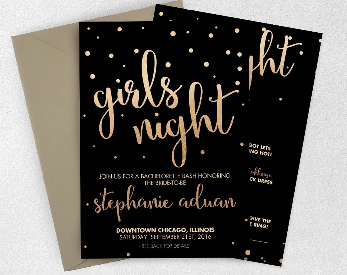 Girls Night Bachelorette Invitation Printable Invitation - Etsy Canada