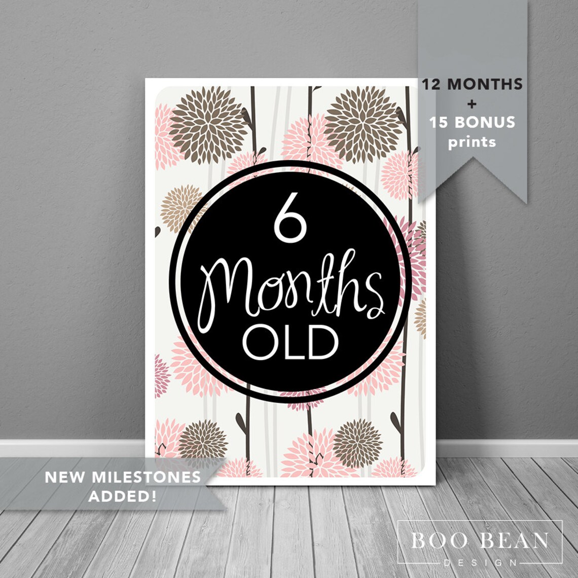 Nature Baby Milestone Card Instant Download Printable Card - Etsy