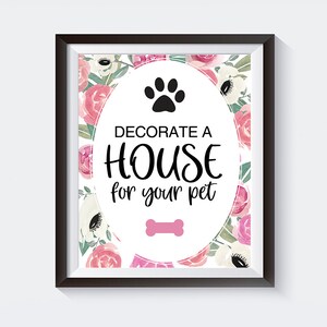 Floral Dog Welcome Sign, Puppy Welcome Sign, Dog Sign, Puppy Sign, Dog ...