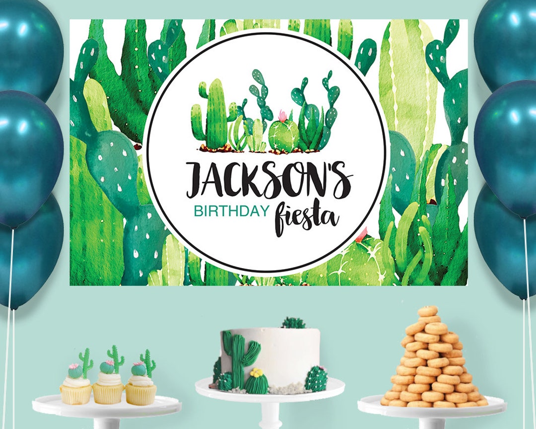 Fiesta Backdrop Design, Fiesta Banner, Cactus Backdrop, Mexican ...