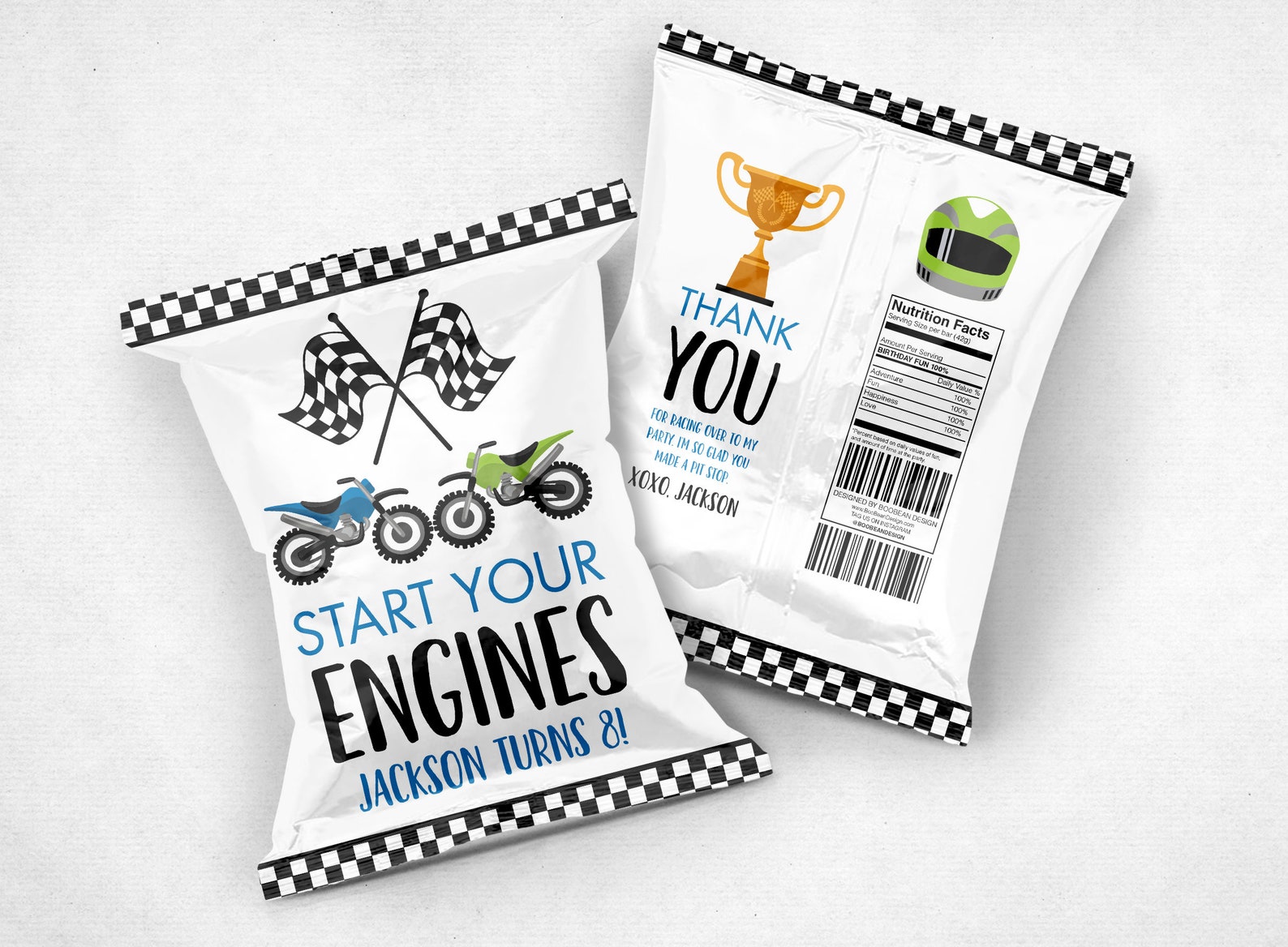 Motorcycle Chip Bag Racing Chip Bag Dirt Bike Chip Bag | Etsy